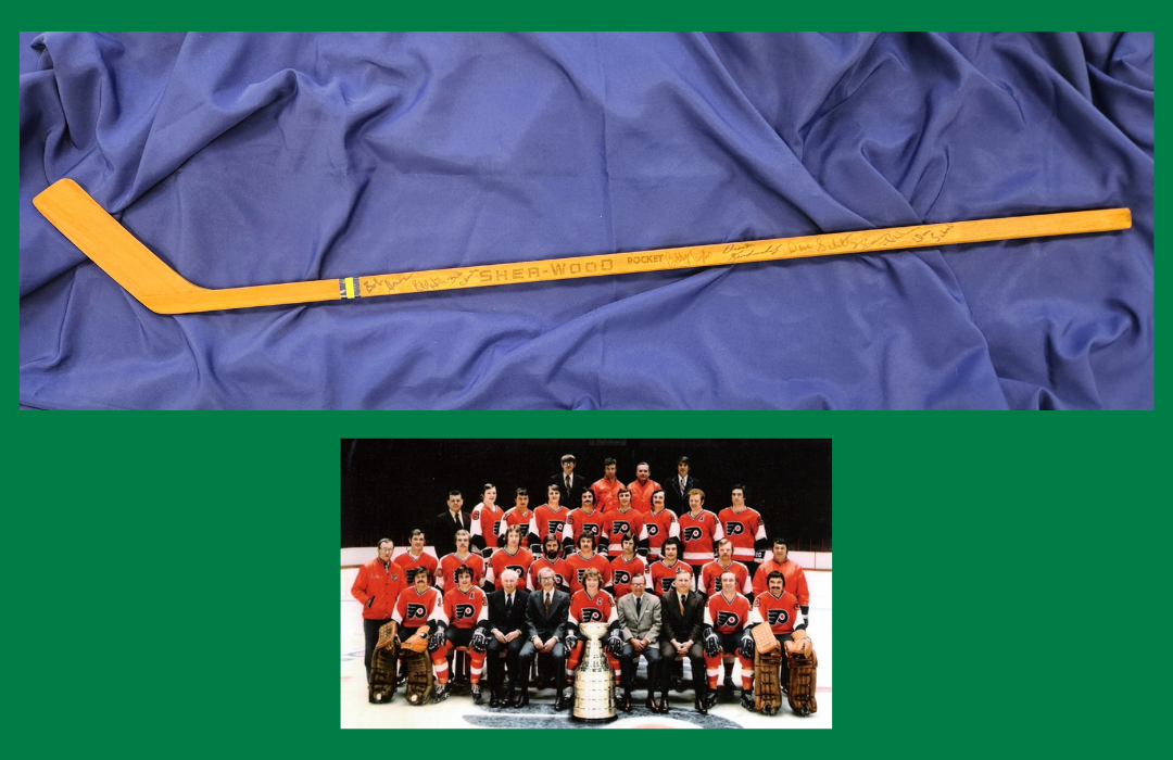 1974 Philadelphia Flyers Hockey Stick- Autographed by the Championship ...